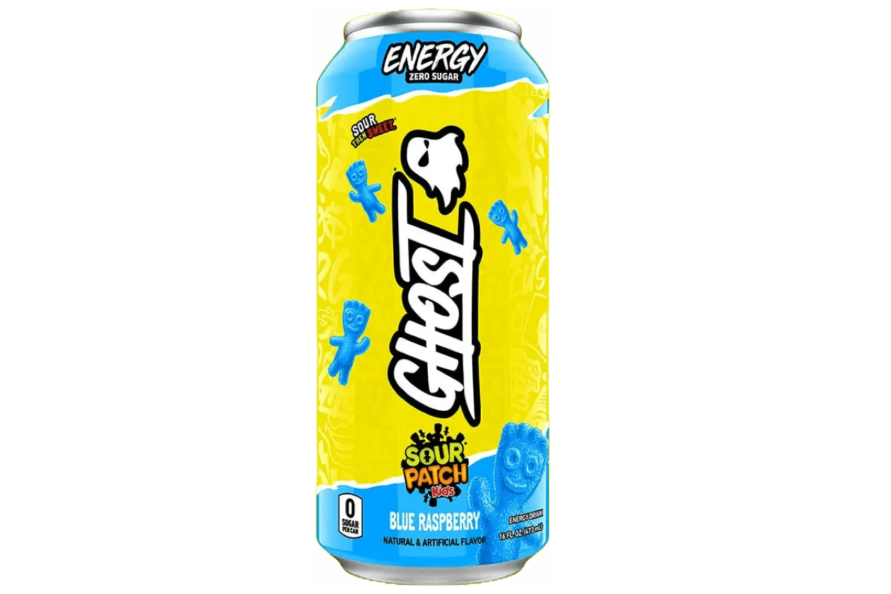 Shop Ghost Energy Drink Sour Patch Kids Blue Raspberry - 16oz (473ml ...