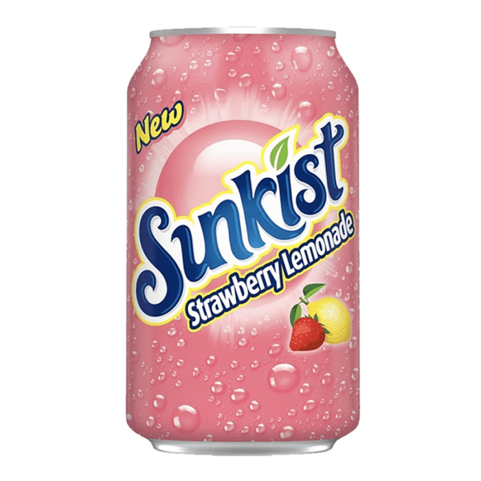 Shop Sunkist Strawberry Lemonade Flavour Soda USA - 12fl.oz (355ml ...