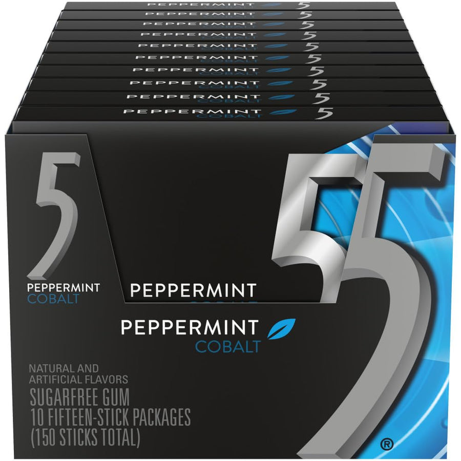Shop Wrigleys 5 Gum Cobalt Peppermint Flavoured Sugarfree Chewing Gum ...